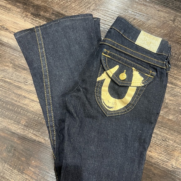 True Religion | Jeans | Nwt True Religion Joey Gold Foil Sz 27 | Poshmark